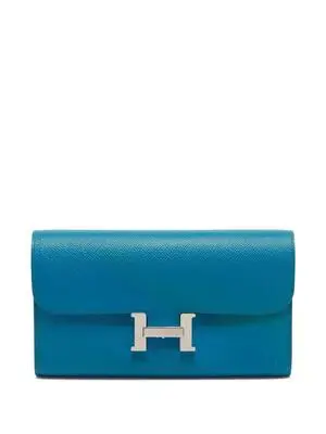 Hermès Constance Epsom Leather Wallet - Blue