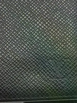 LOUIS VUITTON 2002 Ardoise Leather Card Holder - Grey