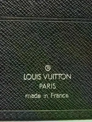 LOUIS VUITTON 2002 Ardoise Leather Card Holder