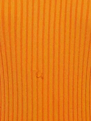 Jacquemus Rib-knit High Neck Midi Dress - Orange