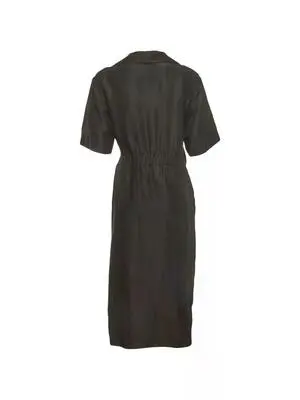 Sandro Asymmetrical V-neck Midi Dress