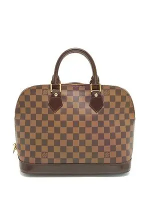 LOUIS VUITTON Alma Damier Ebene Tote Bag - Brown