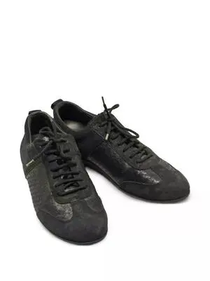 LOUIS VUITTON Monogram Embossed Satin Sneakers