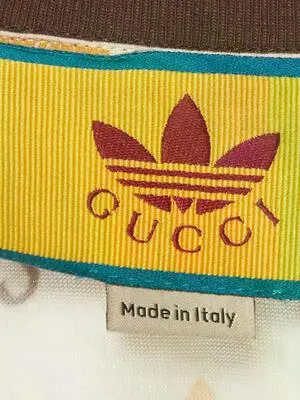 Gucci X Adidas Trefoil Print V-neck T-shirt