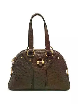 Saint Laurent Muse Ostrich-effect Handbag