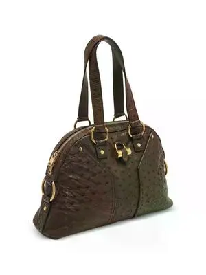 Saint Laurent Muse Ostrich-effect Handbag