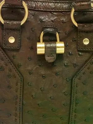 Saint Laurent Muse Ostrich-effect Handbag