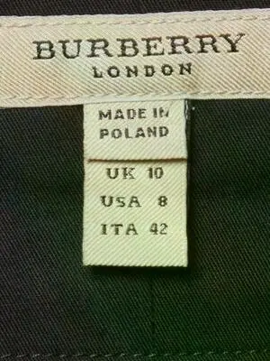 Burberry Buttoned Cabardine Pencil Skirt