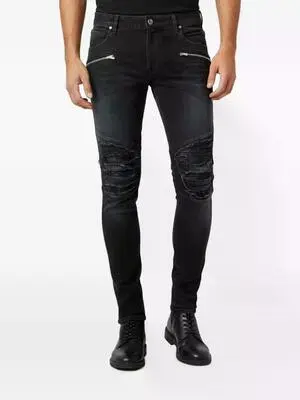 Balmain Distressed Ribbed Jeans