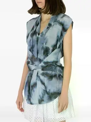 IRO PARIS Tie-dye Wrap Top