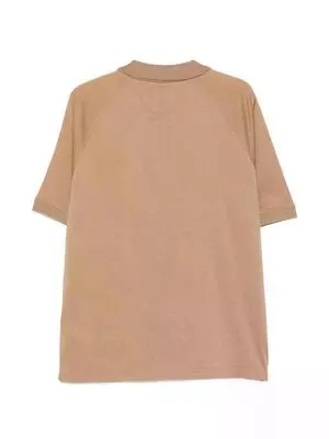 Pal Zileri Geometric-pattern Zip-fastening Polo Shirt - Neutrals