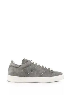 Kiton Suede Lace-up Sneakers - Grey