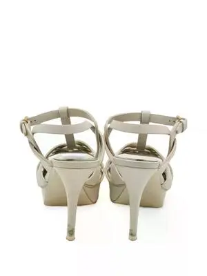 Saint Laurent Tribute Platform Sandals - White