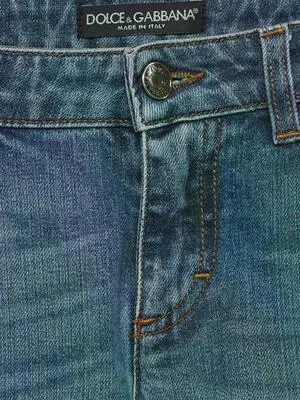 Dolce & Gabbana Distressed Ankle Zip Jeans
