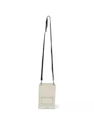 Prada Saffiano Logo Patch Phone Pouch - Neutrals