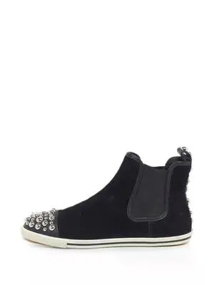 Marc Jacobs Stud-embellished Suede Ankle Boots