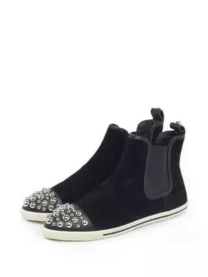 Marc Jacobs Stud-embellished Suede Ankle Boots