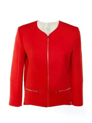 Sandro Zip-front Textured Cotton Jacket
