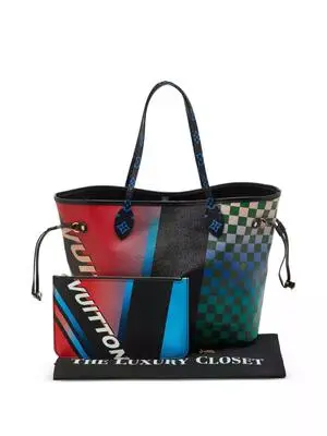 LOUIS VUITTON Damier Canvas Neverfull Mm Tote Bag - Black