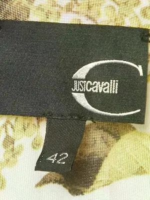 Just Cavalli Draped Leaf-print Dress