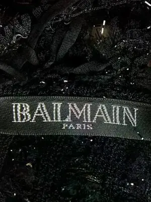 Balmain Bouclé Tweed Fringed Mini Dress