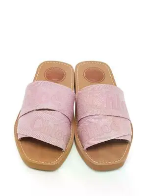 Chloé Woody Logo-canvas Slides
