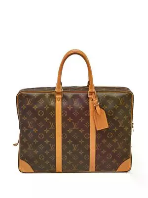 LOUIS VUITTON Monogram Porte Documents Briefcase - Brown
