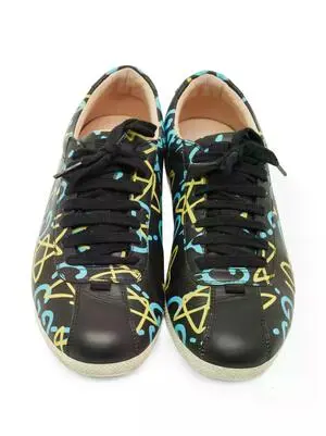 Gucci Ace Ghost Leather Sneakers - Black