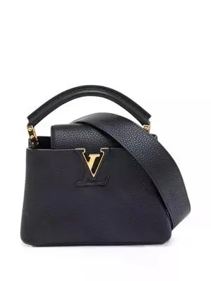 LOUIS VUITTON Mini Capucines Tote Bag - Black