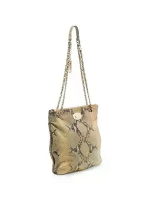 Dkny Python-embossed Shoulder Bag