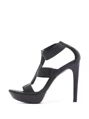 Fendi Front Zip Ankle Strap Sandals