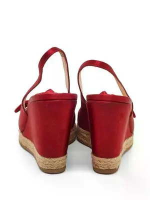 Prada Rose Embellished Slingback Espadrilles