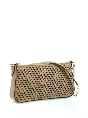 Michael Kors Empire Woven Leather Shoulder Bag
