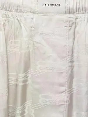Balenciaga Monogram-pattern Pajamas Pants - Grey