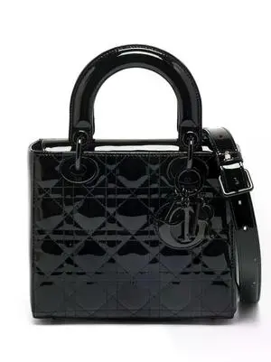 Dior Lady Cannage Tote Bag - Black