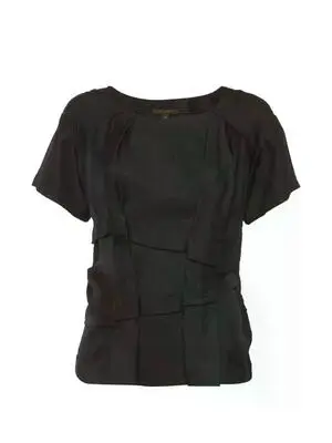 LOUIS VUITTON Silk Pleated Blouse