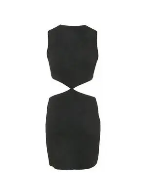 Maje Rib-knit Open-waist Mini Dress