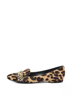 LOUIS VUITTON Leopard Print Calf Hair Ballet Flats