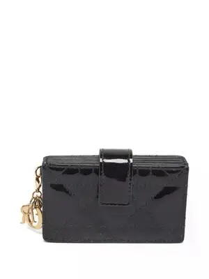 Dior 2018 Gusset Quilted Card Holder - Black