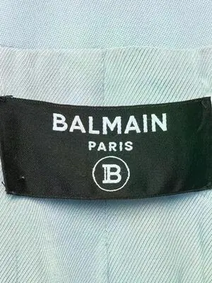 Balmain Wool Double-breasted Blazer - Blue