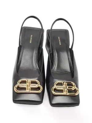 Balenciaga Double Bb Square-toe Pumps