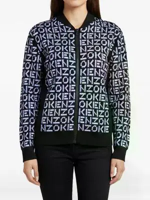 Kenzo Logo Jacquard Zip-up Jacket