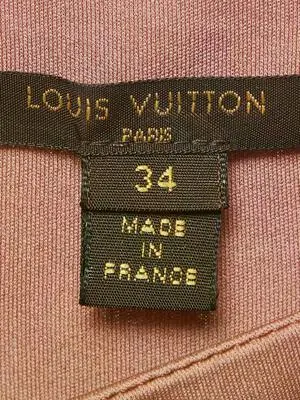 LOUIS VUITTON Belted Layered-effect Midi Dress - Pink