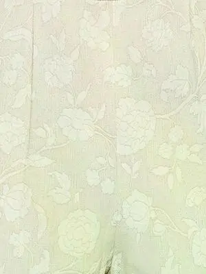 Giorgio Armani Beige Floral-jacquard Tailored Trousers