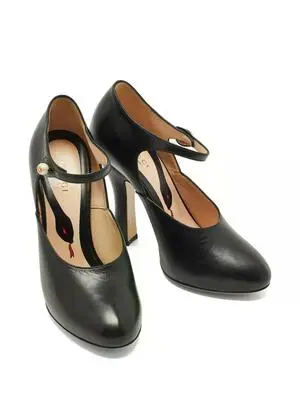 Gucci Lesley Leather Heeled Pumps With Faux-pearl Detail
