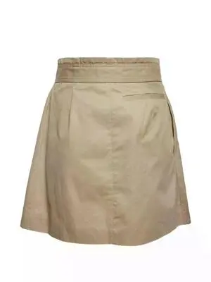Sandro Belted Gabardine Mini Skirt