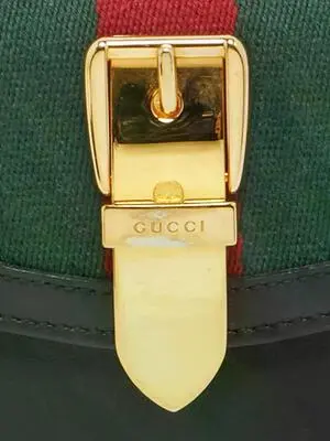 Gucci Sylvie Web Stripe Trifold Wallet