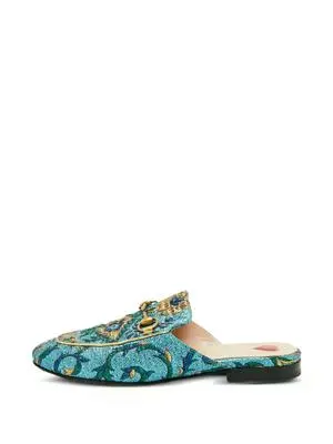 Gucci Princetown Horsebit Mules - Blue