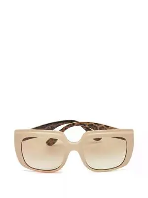 Dolce & Gabbana Leopard Print Square Sunglasses