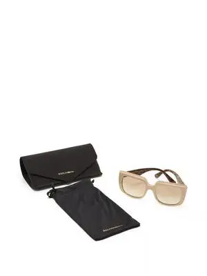 Dolce & Gabbana Leopard Print Square Sunglasses